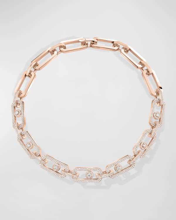 Messika Move Uno 18K White Gold Long Diamond Necklace | Neiman Marcus