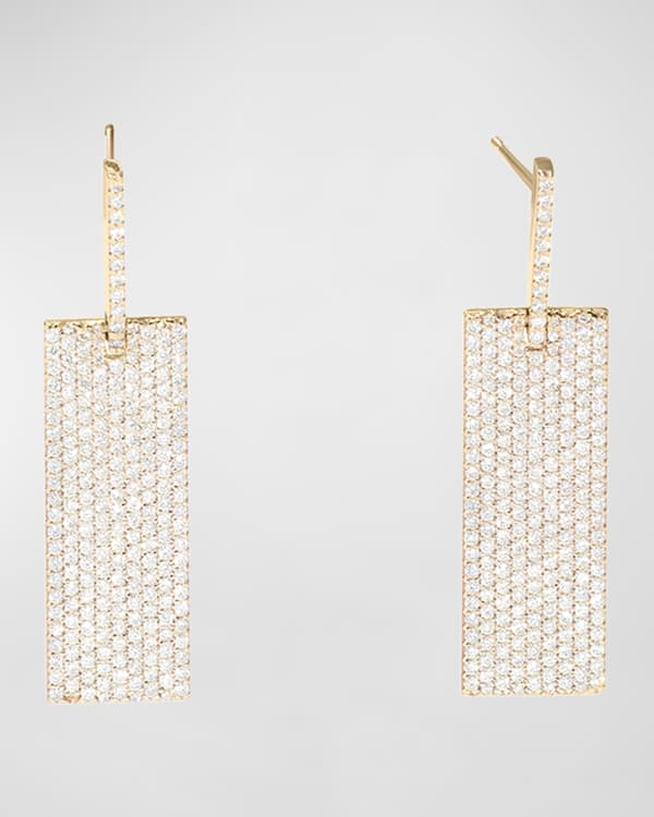 LANA Flawless 14k Mega Diamond Crossover Hoop Earrings | Neiman Marcus