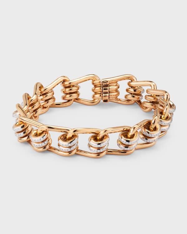 Walters Faith Rose Gold Diamond-Side Cuff Chain-Link Toggle Bracelet ...