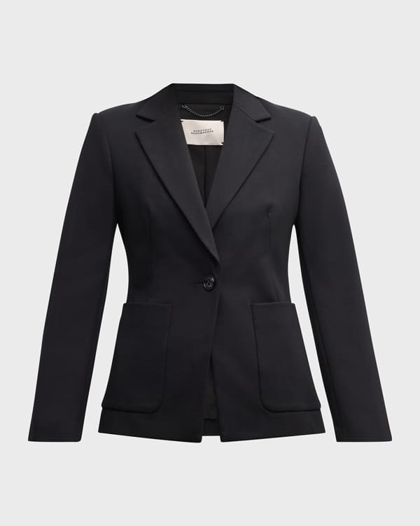 Max Mara Studio Palau Heathered Single-Button Jacket | Neiman Marcus