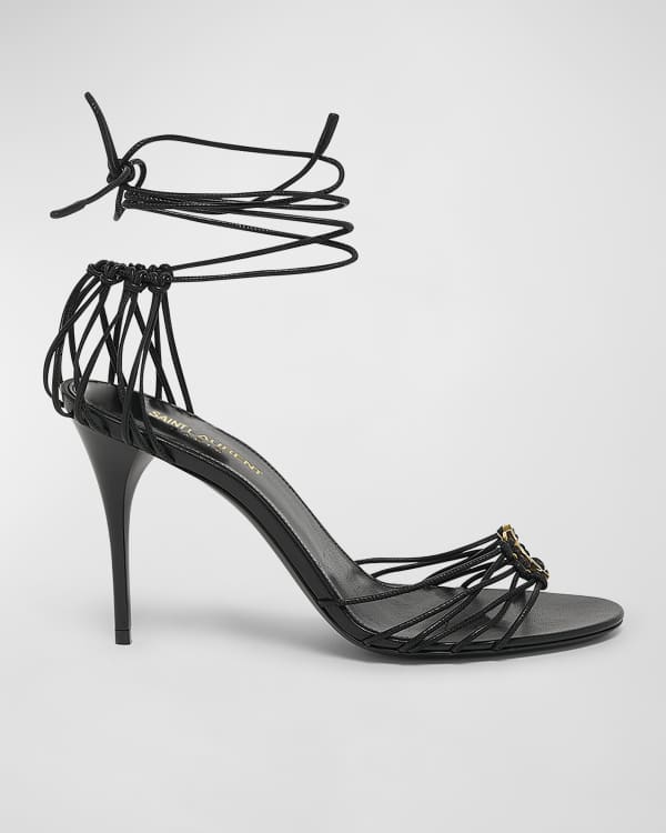 Tom Ford Metallic Ankle Wrap Platform Sandals Neiman Marcus