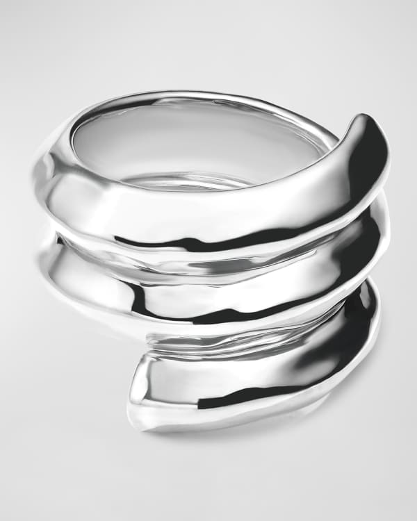 Ippolita 18K E.F. Classico Organic Surface Triple Wrap Knife-Edge Ring ...