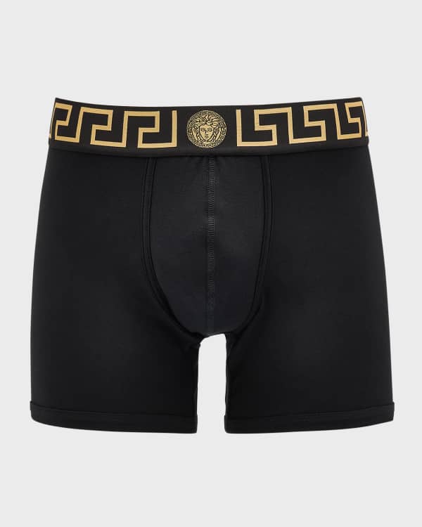 Versace Men's Square Medusa Solid Boxer Briefs | Neiman Marcus