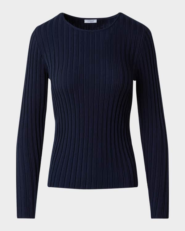 Co Wool-Cashmere Rib Knit Sweater | Neiman Marcus