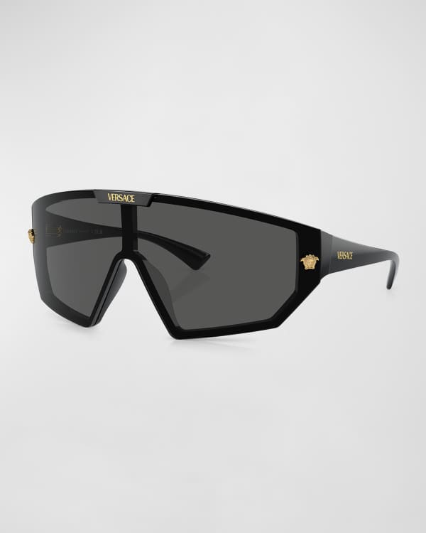 Versace Men's Medusa Oversized Mirror Shield Sunglasses | Neiman Marcus Versace Men's Medusa Oversized Mirror Shield Sunglasses | Neiman Marcus