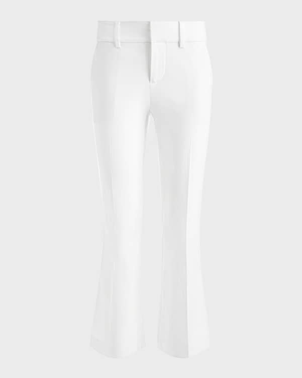 Alice + Olivia Janis Low-Rise Cropped Flare Pants | Neiman Marcus