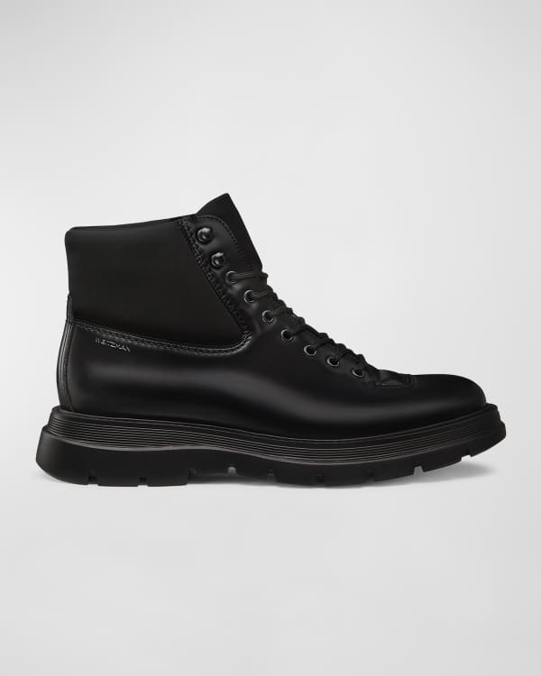 McQueen Men's Cuban Stack Boots | Neiman Marcus