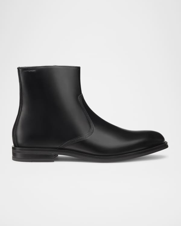 Allen Edmonds Men's Dain Leather and Suede Lace-Up Boots | Neiman Marcus