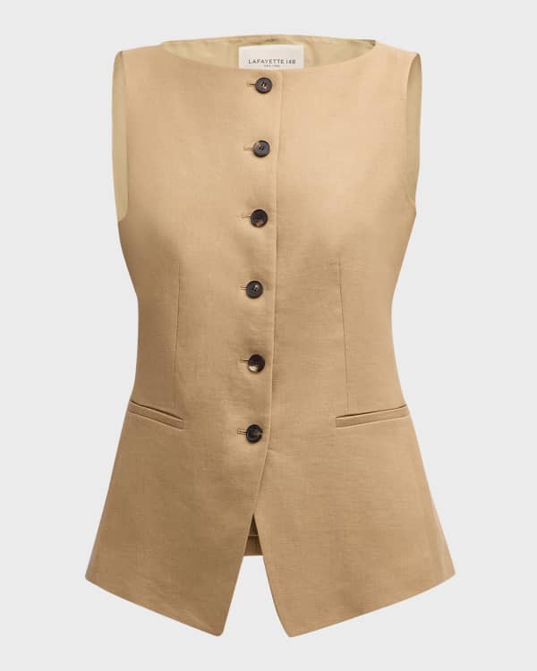 Rag & Bone Erin Linen Vest | Neiman Marcus