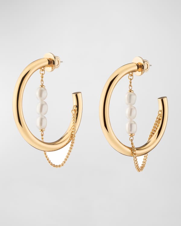 DEMARSON Mini Miley Hoop Earrings | Neiman Marcus