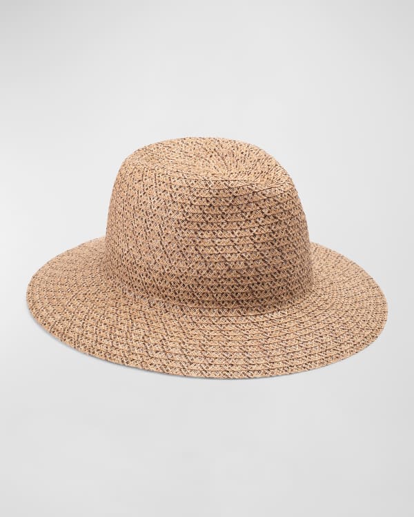 BTB Los Angeles Heidi Woven Straw Fedora | Neiman Marcus