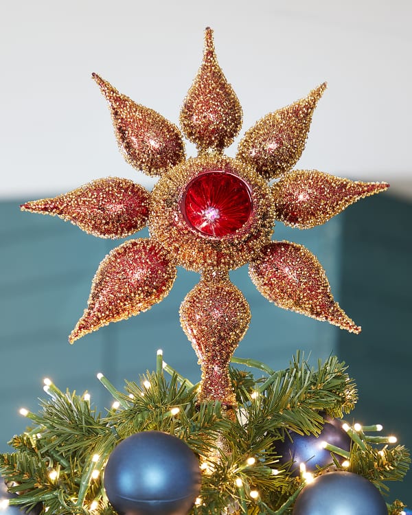 Christopher Radko Champagne Stellar Christmas Tree Topper | Neiman Marcus