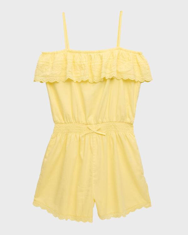 Habitual Girl's Tie Dye Utility Romper, Size 7-16 | Neiman Marcus