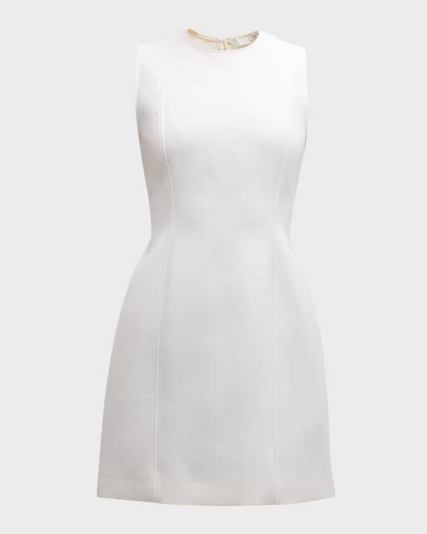 Saint Laurent Rose Jacquard Sheath Mini Dress | Neiman Marcus