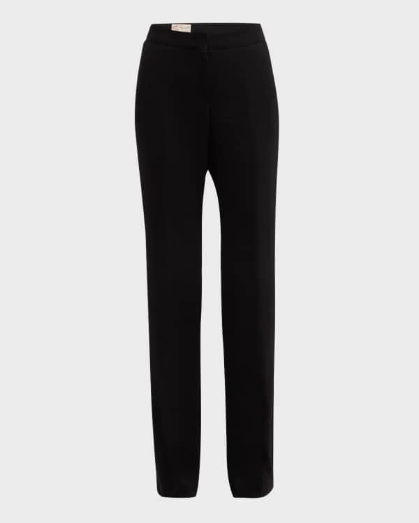 Maison Common Travel Safe Straight-Leg Crop Pants | Neiman Marcus