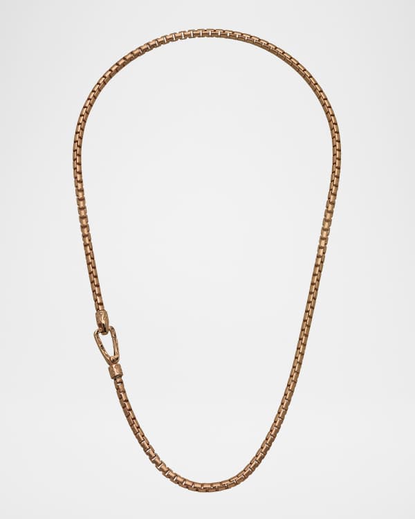 Marco Dal Maso Men's Ulysses Box Chain Necklace in Silver, 52mm ...