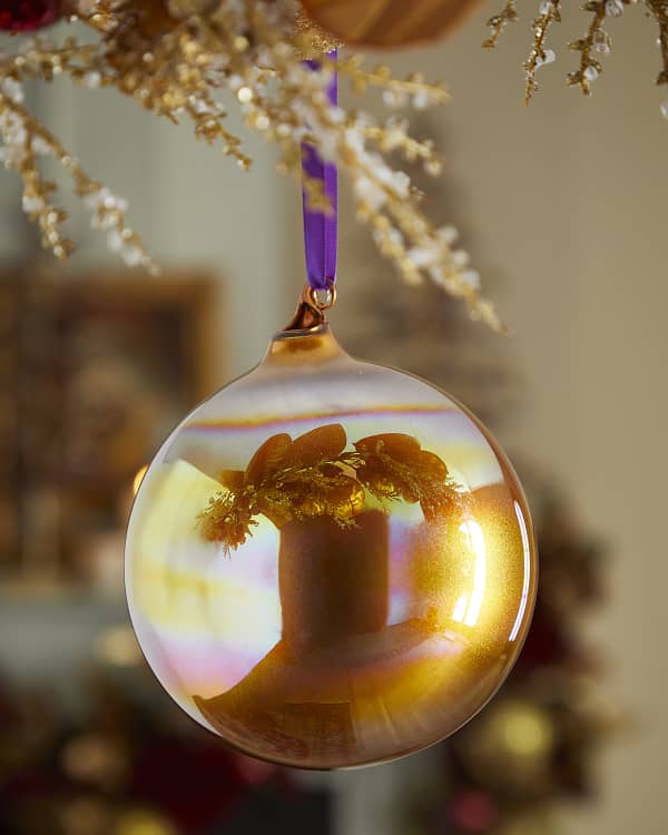 Jim Marvin Gold Glitter Bubblegum Glass Ball Christmas Ornament ...