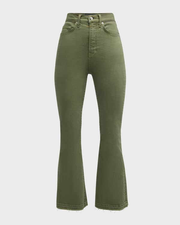 Veronica Beard Carson High Rise Ankle Flare Jeans | Neiman Marcus