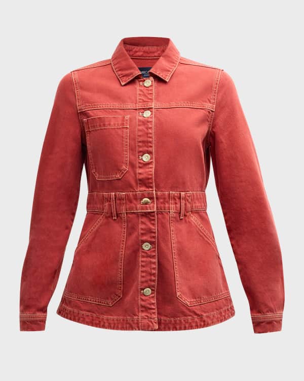 Tu Lize Embroidered Wool Utility Jacket | Neiman Marcus