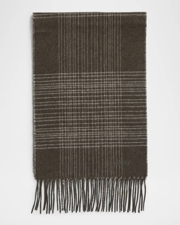 Neiman Marcus Men's Herringbone Cashmere Scarf | Neiman Marcus