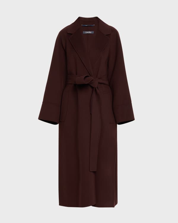 Max Mara Poldo Belted Wool Top Coat | Neiman Marcus