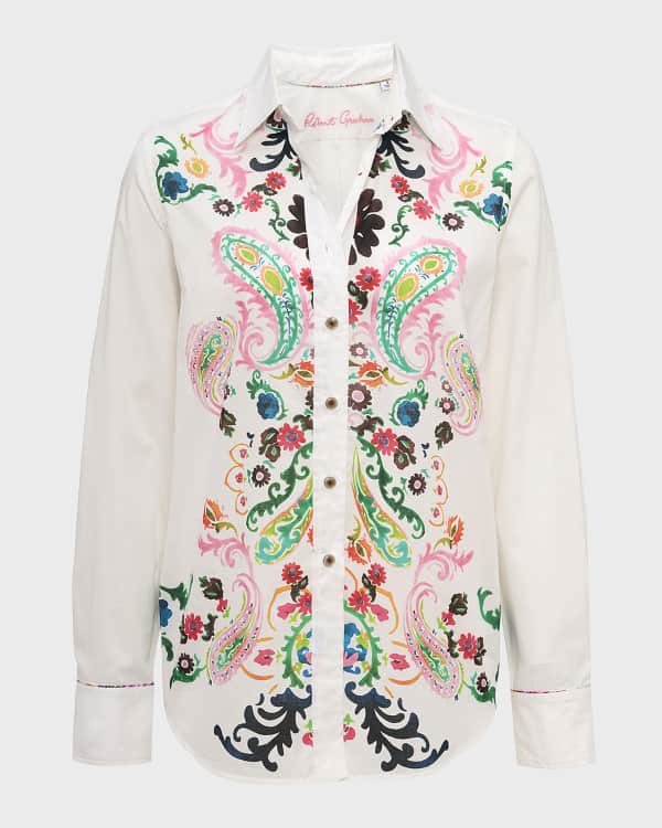 Robert Graham Gabriela Paisley-Print Button-Down Shirt | Neiman Marcus