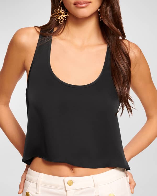 Terez Cafe Rib Racerback Tank Top | Neiman Marcus