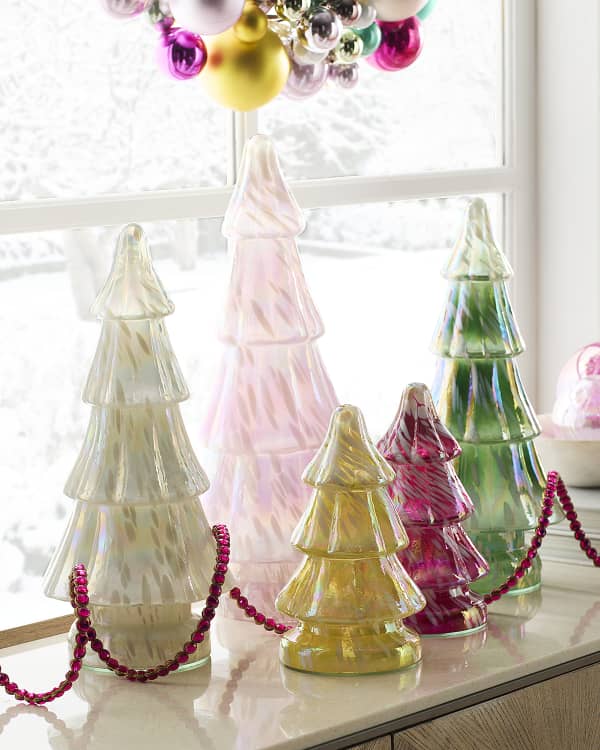 Glitterville Rainbow Christmas Trees, Set of 12 | Neiman Marcus