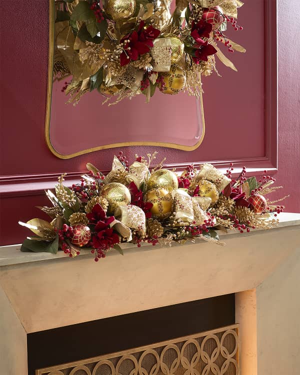Neiman Marcus 6' Gold Christmas Pre-Lit Garland | Neiman Marcus Neiman Marcus 6' Gold Christmas Pre-Lit Garland | Neiman Marcus