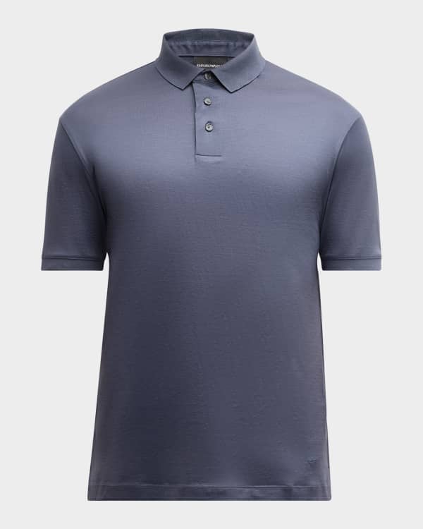 Giorgio Armani Men's Polo Shirt w/ Piping | Neiman Marcus