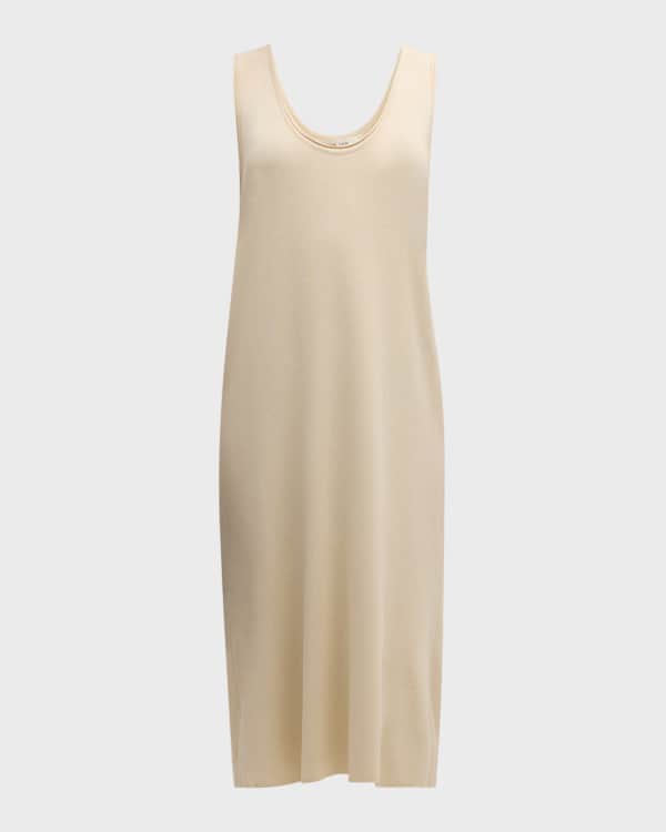 THE ROW Janah Scoop-Neck Sleeveless Midi Shift Dress | Neiman Marcus