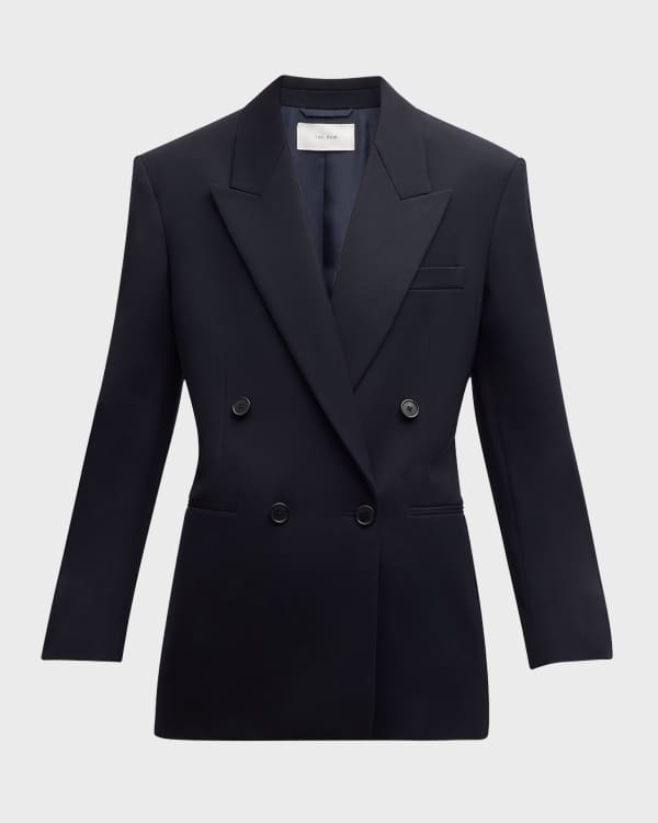 THE ROW Cosima Double-Breasted Blazer Jacket | Neiman Marcus
