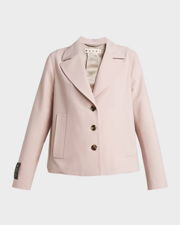 Balmain Rose 8-Button Double-Breasted Crepe Jacket | Neiman Marcus