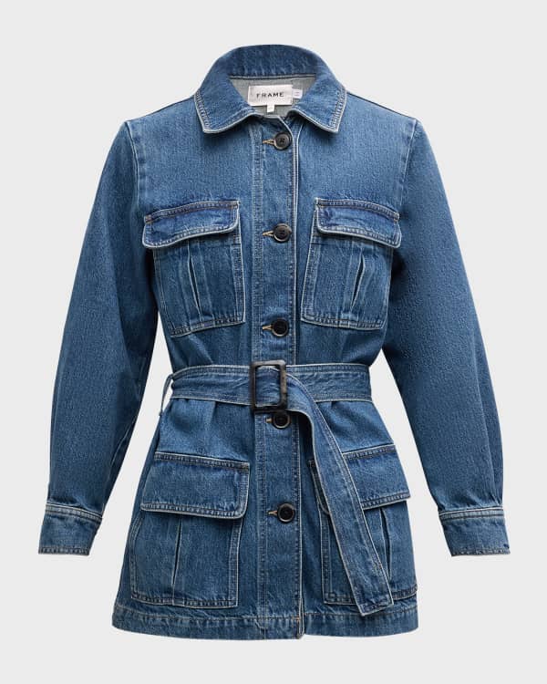 Veronica Beard Arrowe Tailored Denim Jacket | Neiman Marcus
