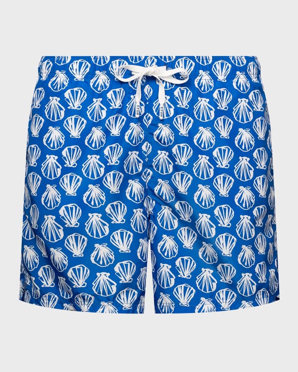 Eton Men's Kiwi-Print Swim Trunks | Neiman Marcus