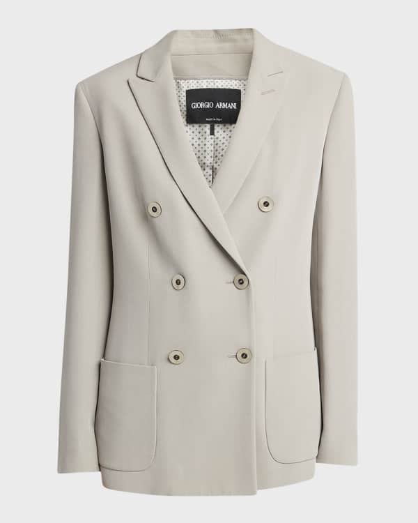 Max Mara Calata Double-Breasted Cashmere Blazer Jacket | Neiman Marcus