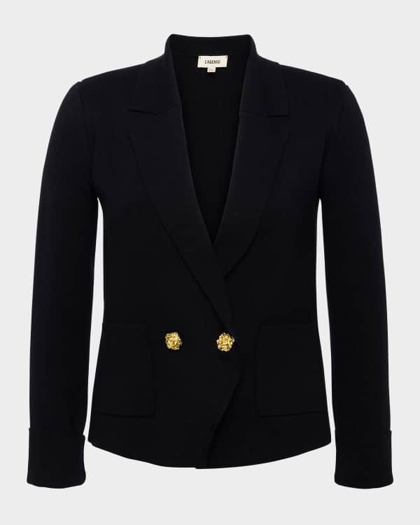 L'Agence Kenzie Metallic Knit Blazer | Neiman Marcus