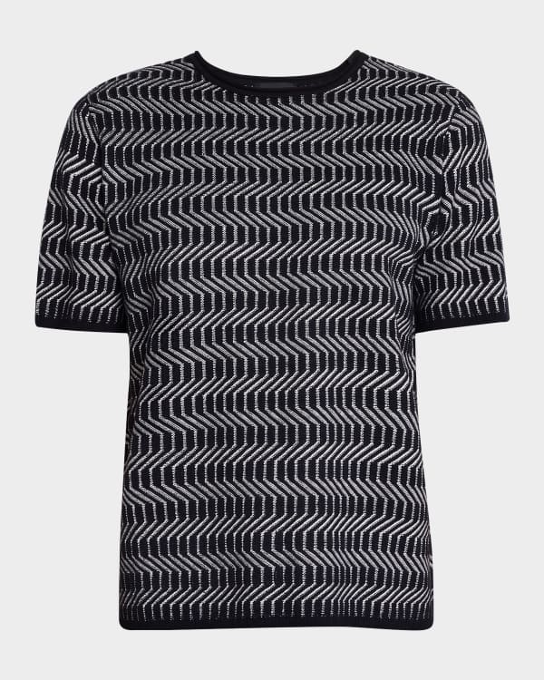 Emporio Armani Men's Textured Quarter-Zip Polo Sweater Emporio Armani Men's Textured Quarter-Zip Polo Sweater