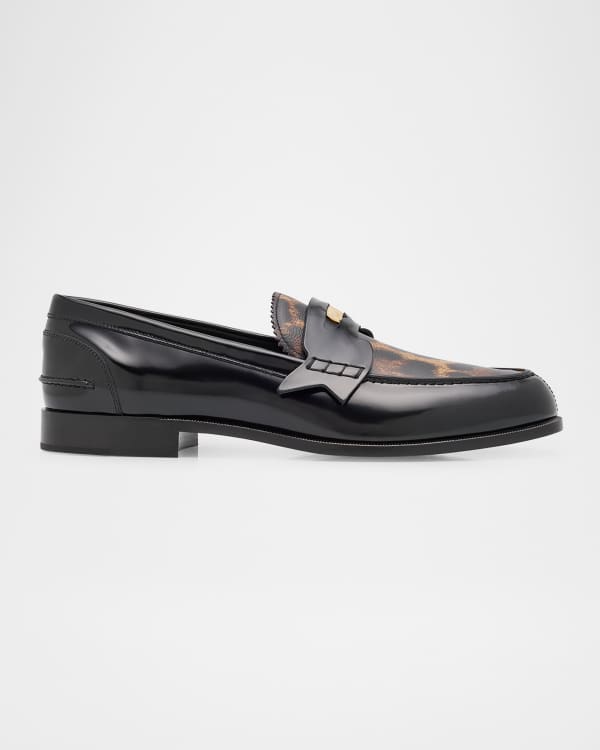 Versace Men's Medusa Head Leather Loafers | Neiman Marcus