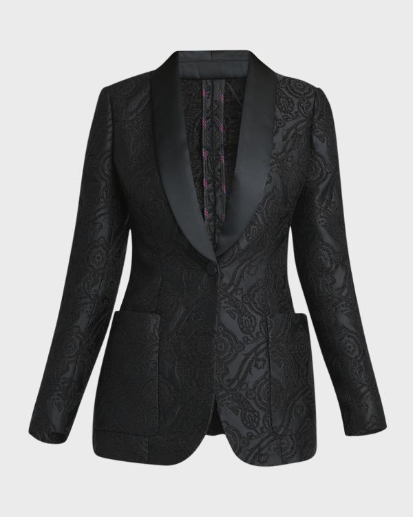 Etro Micor Floral Jacquard Blazer Jacket | Neiman Marcus