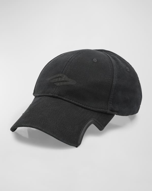 Balenciaga Men's Distressed Metal Logo Baseball Cap | Neiman Marcus