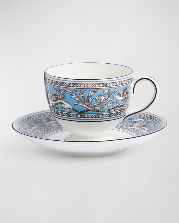 Wedgwood Florentine Salmon Teacup & Saucer, 6.1 oz. | Neiman Marcus