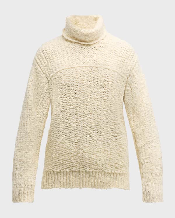 Plan C Turtleneck Button Knit Sweater | Neiman Marcus