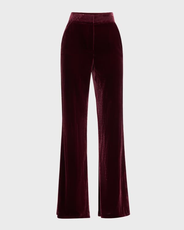 Polo Ralph Lauren Velvet Straight-Leg Pants | Neiman Marcus
