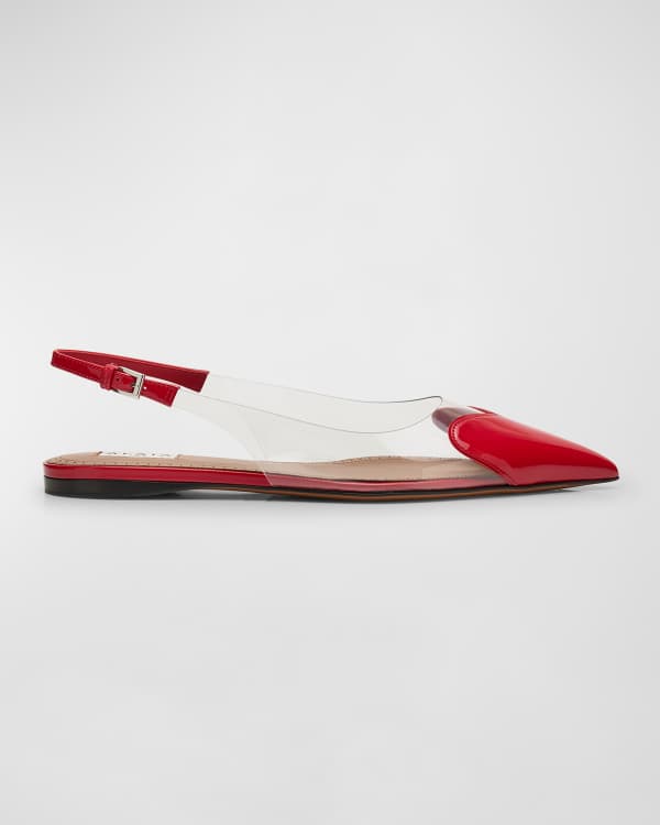 Jil Sander Court Metallic Slingback Ballerina Flats | Neiman Marcus