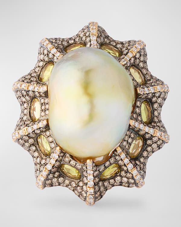 Dominique Cohen 14k Gold Diamond Crown Stack Ring, Size 7 | Neiman Marcus