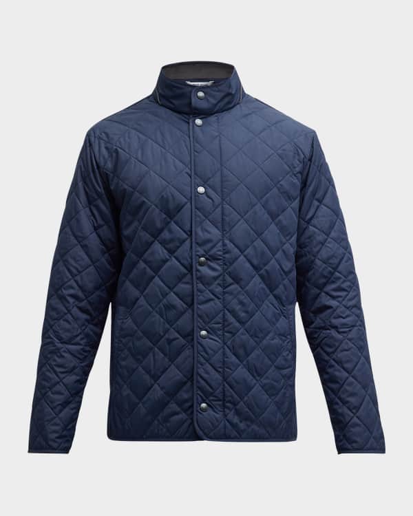 Burberry Men's Weavervale Check Quilted Jacket | Neiman Marcus
