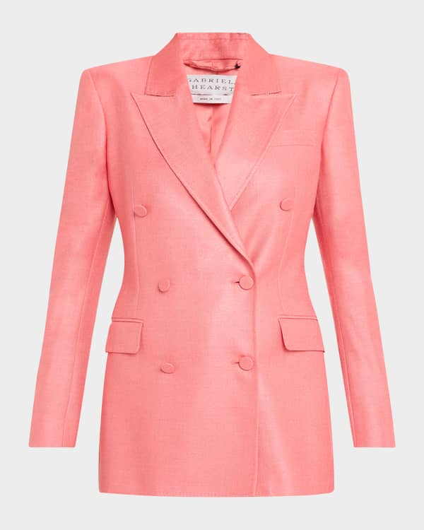 Gabriela Hearst Leiva Slim Single-Breasted Silk Blazer Jacket | Neiman ...