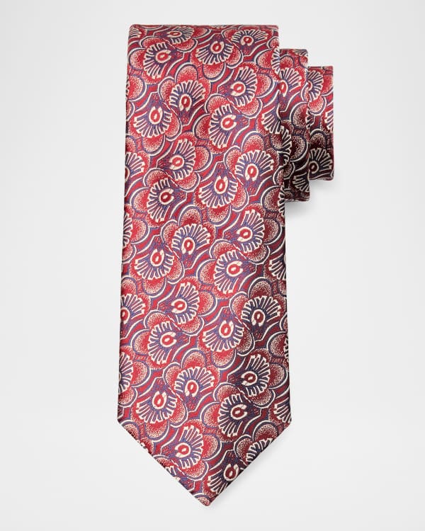 Charvet Men's Woven Geometric Silk Tie | Neiman Marcus Charvet Men's Woven Geometric Silk Tie | Neiman Marcus