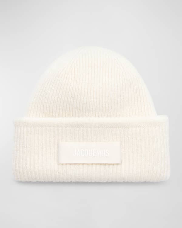 Loewe Logo Ribbed Wool-Blend Beanie | Neiman Marcus